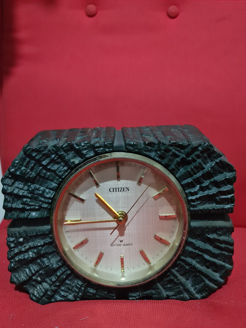 Vintage metallic Citizen table clock, Furniture & Home Living, Home ...