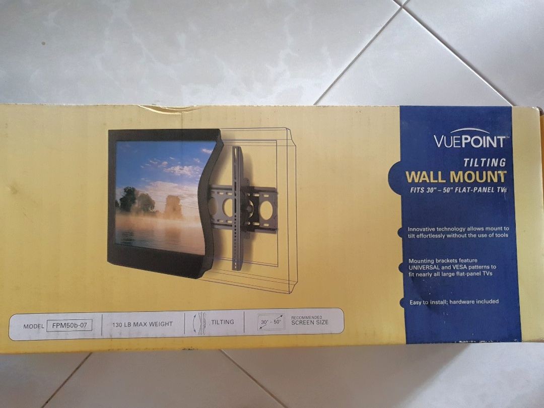 Vuepoint tilting wall mount, TV & Home Appliances, TV & Entertainment ...