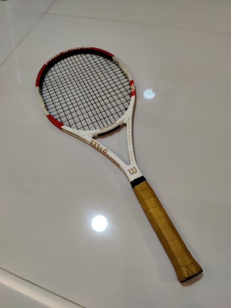 Wilson Pro staff 95 tennis racket, Sports Equipment, Sports & Games ...