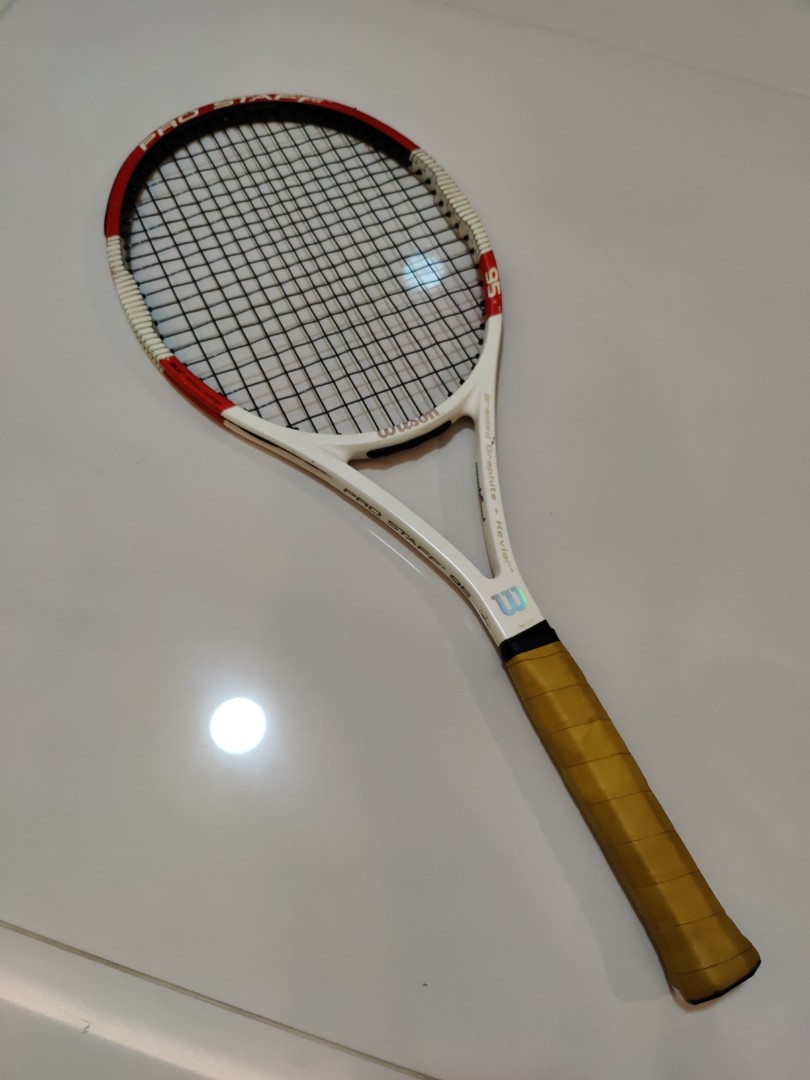 Wilson Pro staff 95 tennis racket, Sports Equipment, Sports & Games ...