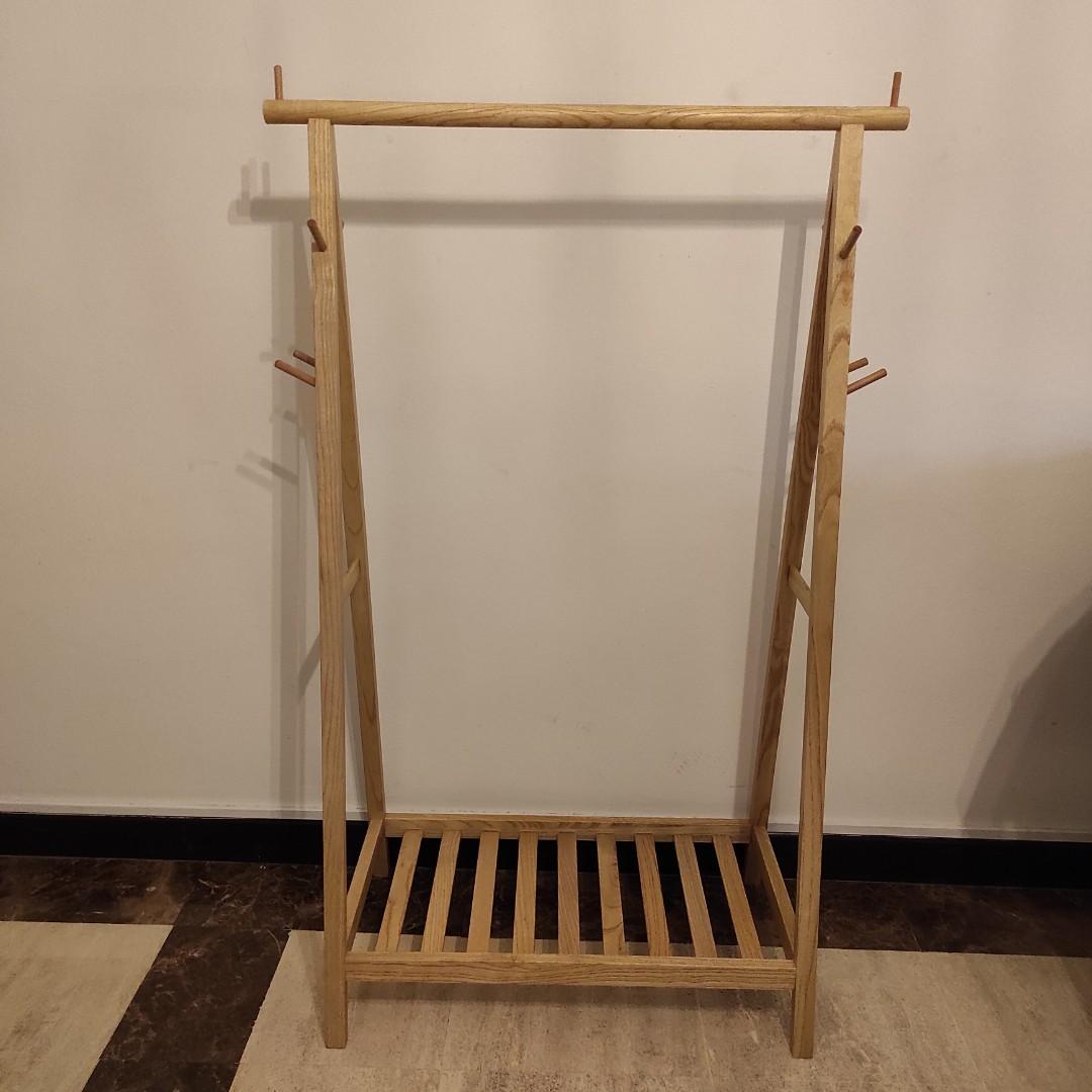 Wood Clothing Garment Rack, Furniture & Home Living, Furniture, Shelves ...