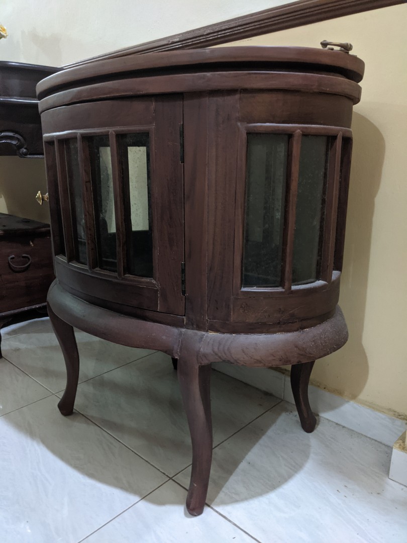 Antique Wooden Display Cabinet / Table, Furniture & Home Living ...