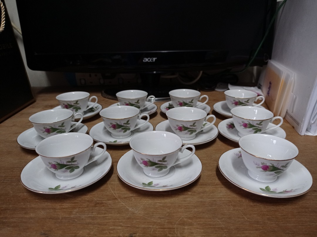 11set Piring Cawan VCR, Hobbies & Toys, Collectibles & Memorabilia ...