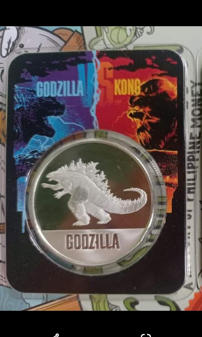 2021 (Godzilla) Taisho Godzilla vs Kong 2 Dollars Proof Silver Coin ...