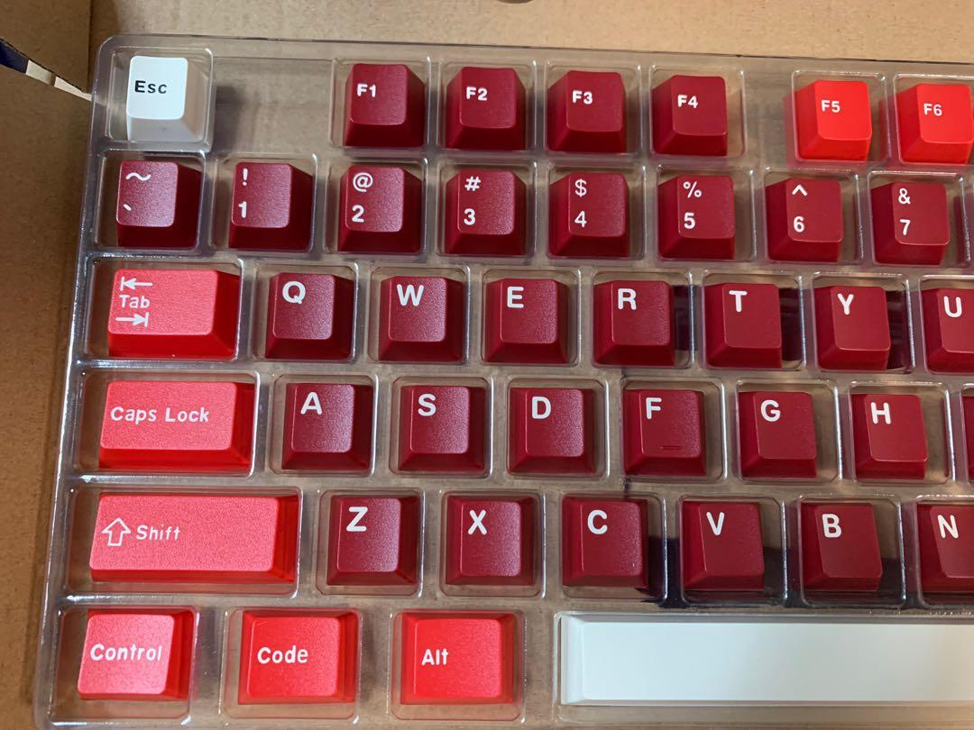 ABS Jamon keycaps ( red / maroon / white ), Computers & Tech, Parts ...