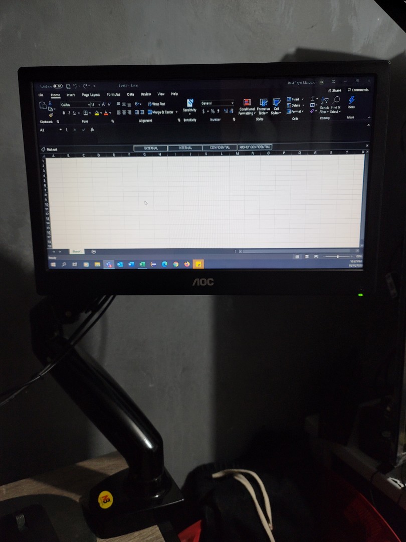 AOC 15.6" USB Powered LED Monitor + North Bayou VESA Mount, Computers ...