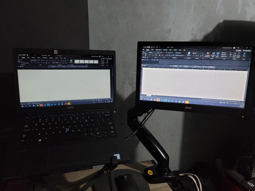AOC 15.6" USB Powered LED Monitor + North Bayou VESA Mount, Computers ...