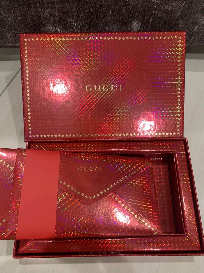 Authentic Gucci Angpow red packets with box, Luxury, Accessories on ...