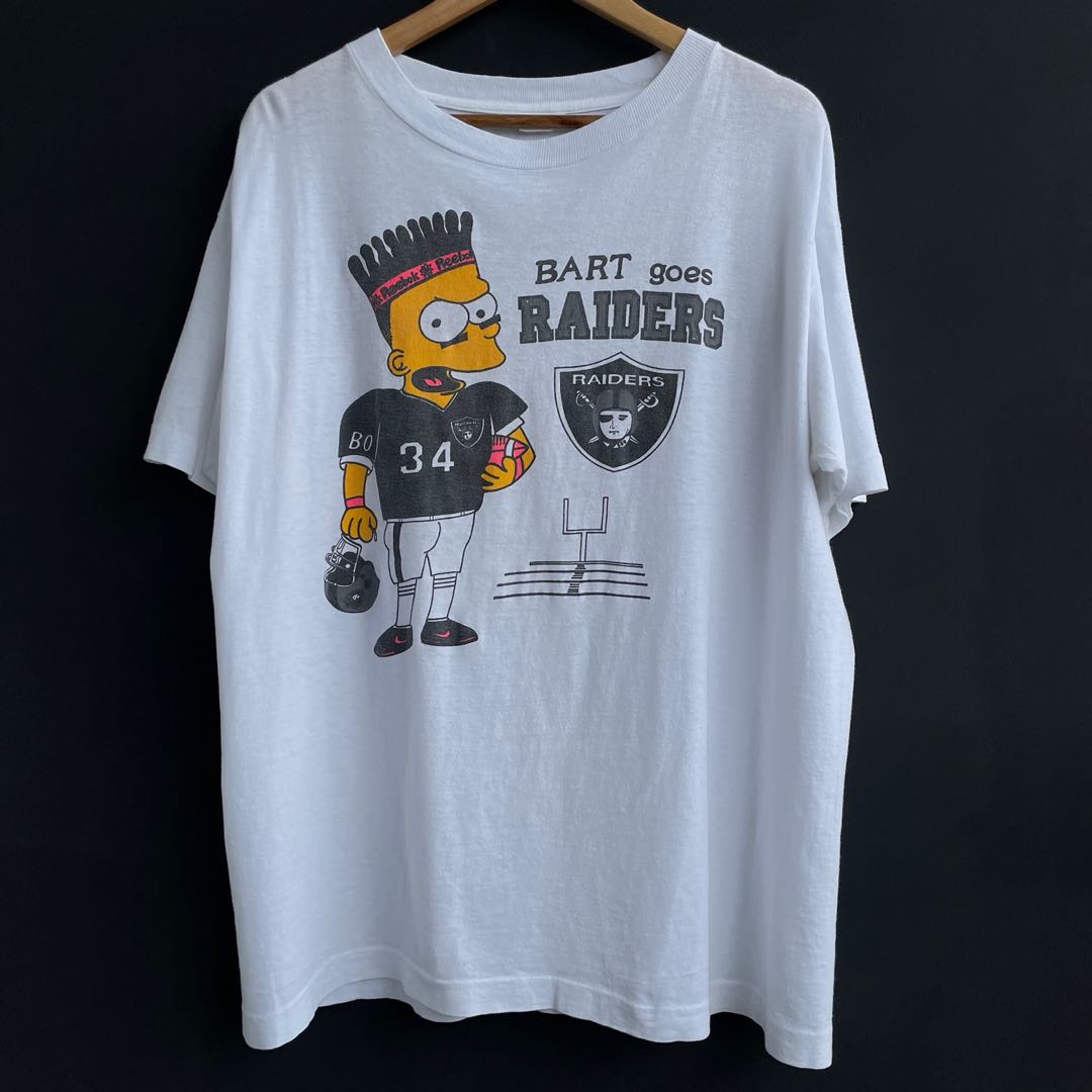 BART RAIDERS BART SIMPSONS x OAKLAND RAIDERS, Men's Fashion, Tops ...
