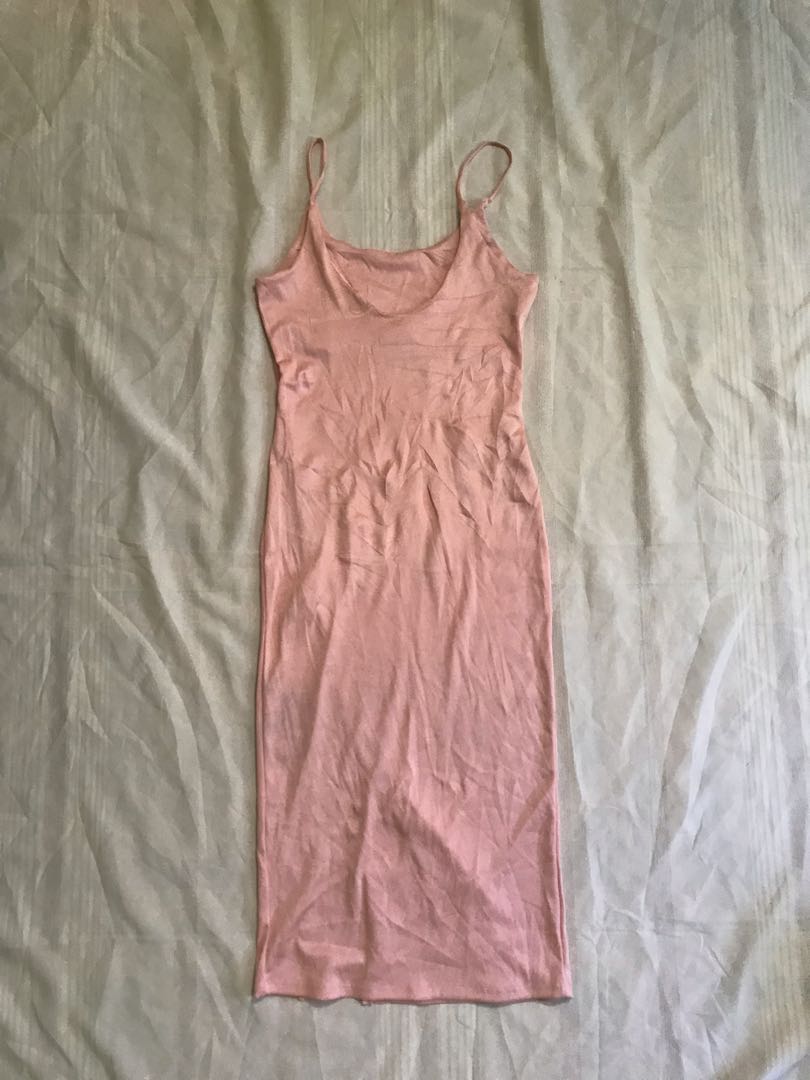 BODYCON PASTEL PINK MIDI DRESS, Women's Fashion, Dresses & Sets ...