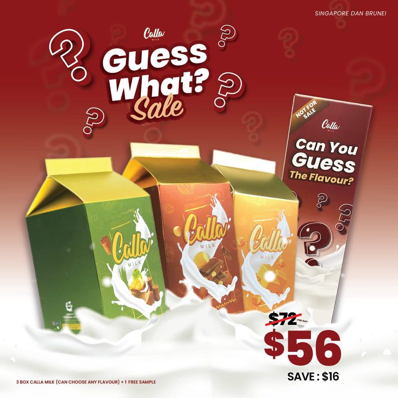 Calla Milk PROMO @ 3 boxes for $56, Food & Drinks, Beverages on Carousell