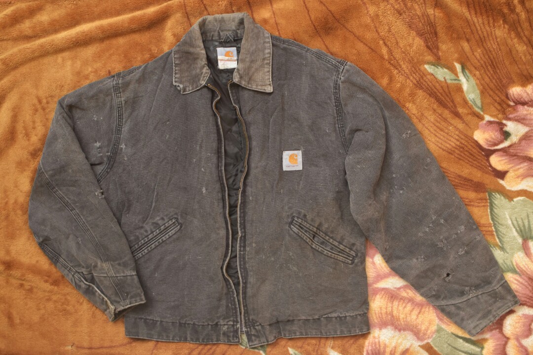 Carhartt distressed work jacket, Men's Fashion, Coats, Jackets and ...