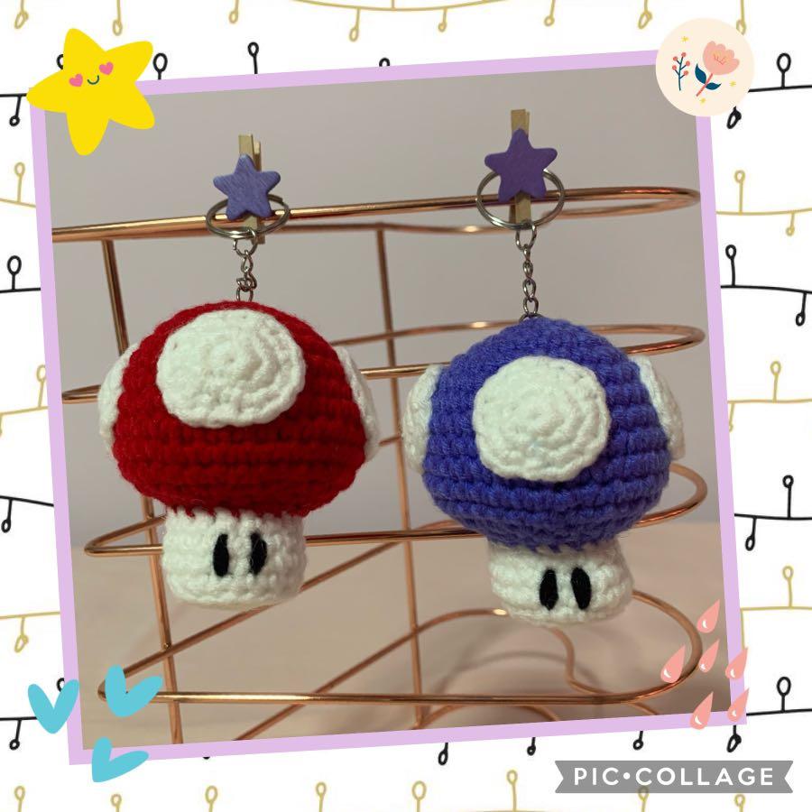 Crochet Super Mario Mushroom | Handmade Crochet Amigurumi | Keychain ...