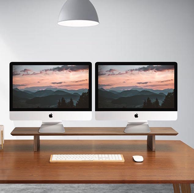 Custom handmade wood monitor/laptop stand, Furniture & Home Living ...