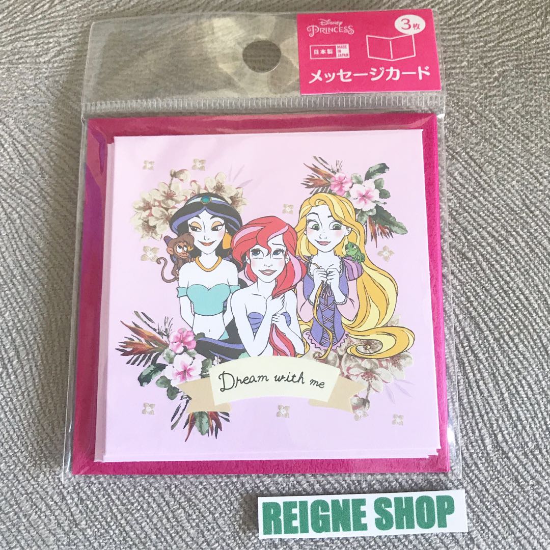 DISNEY PRINCESS GIFT CARD WITH ENVELOPES, Hobbies & Toys, Stationary ...