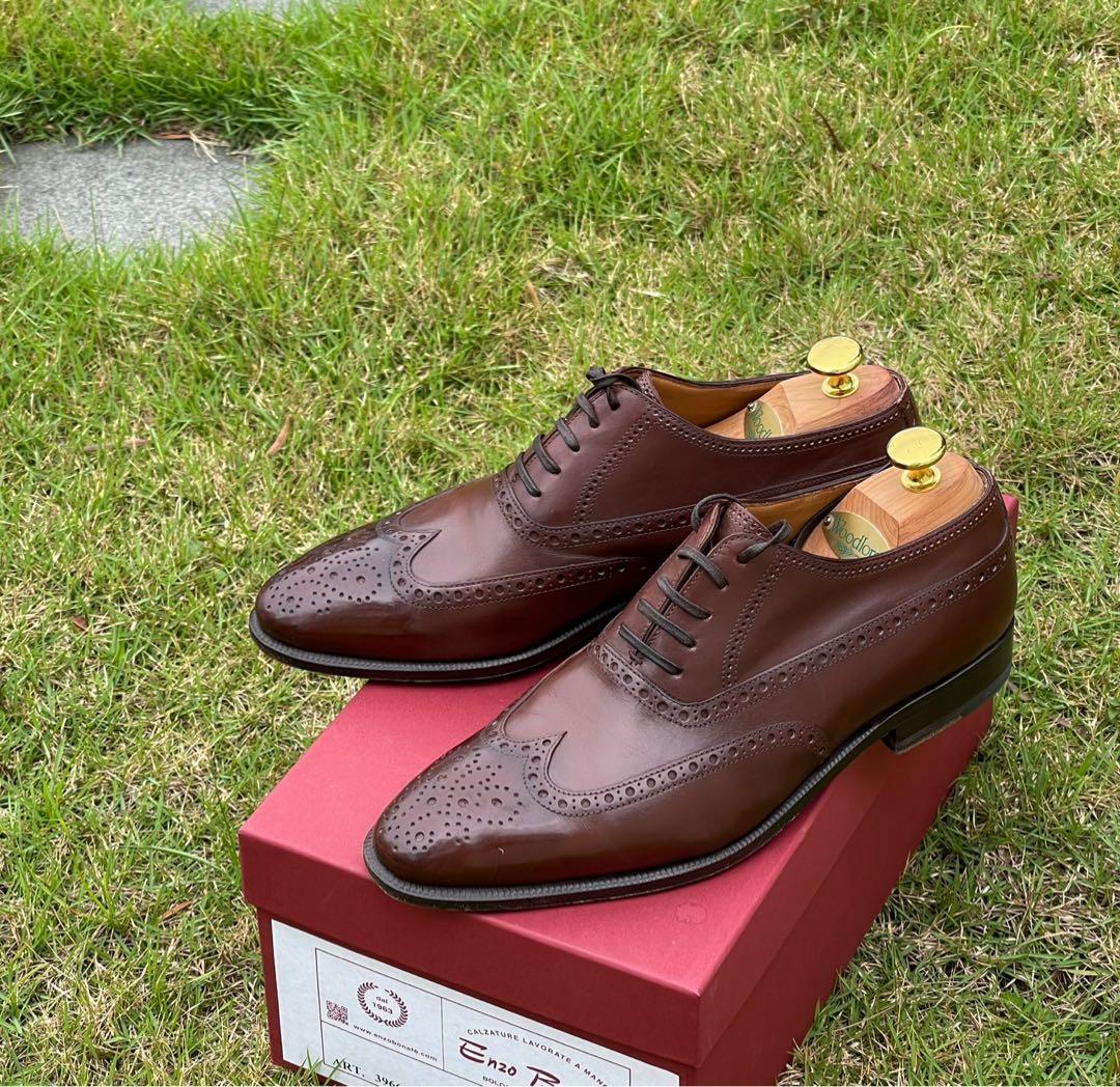 Enzo Bonafe Balmoral Brogues in Vitello Etrusco, Men's Fashion ...