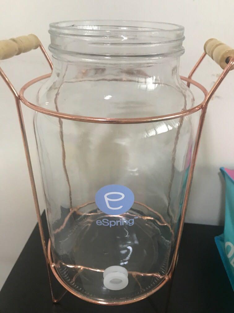 Glass water dispenser (eSpring), Furniture & Home Living, Kitchenware ...