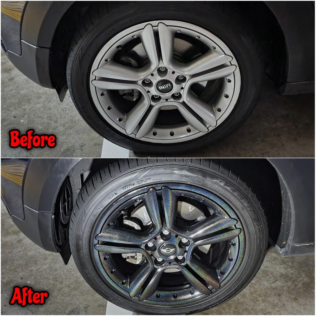 Gloss Black Hologram Rims Spray Paint Service On (Mini Cooper ...
