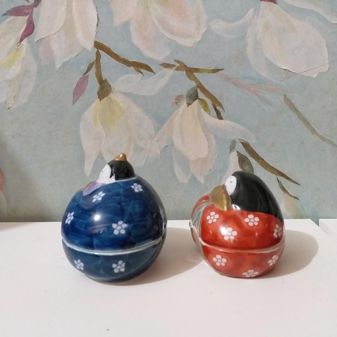 Hinamatsuri Empress Emperor Japanese Royalty mini Trinket canister ...