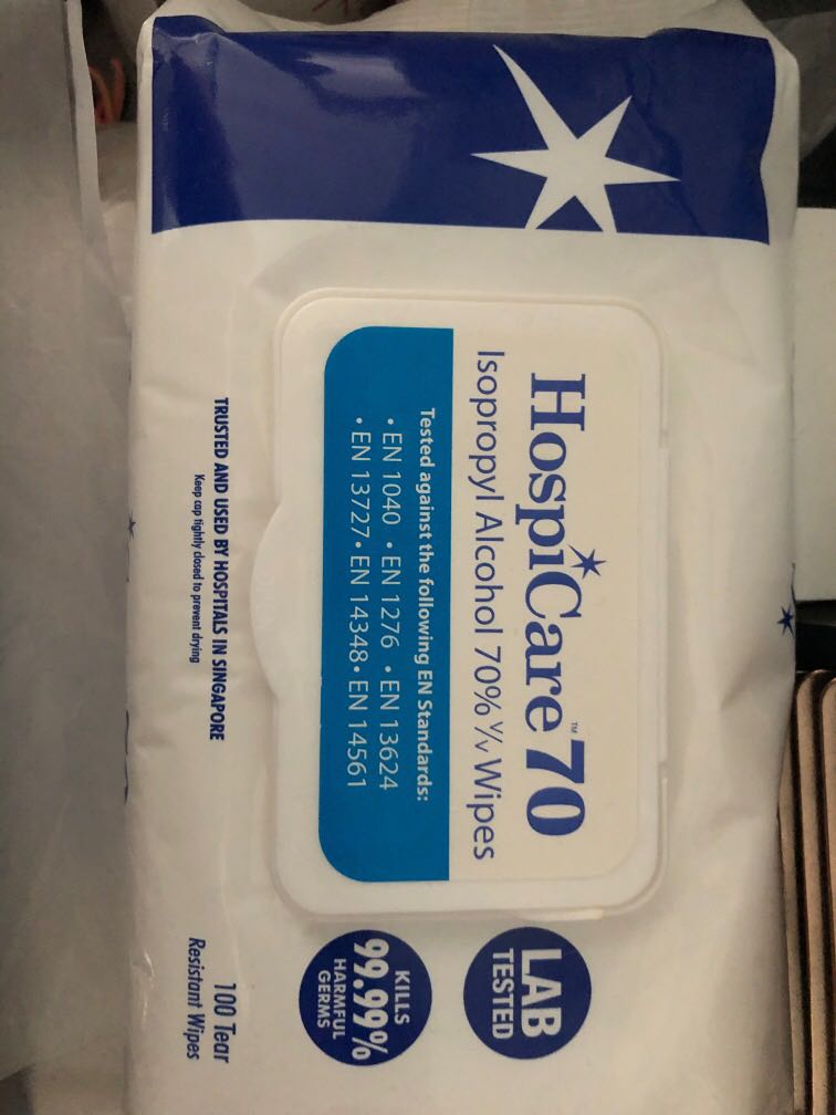 HospiCare 70 Wipes (100pcs), Health & Nutrition, Medical Supplies ...