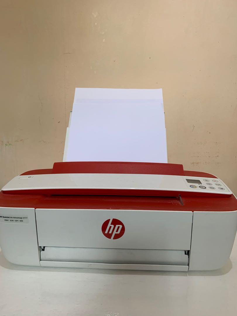 HP DeskJet Ink Advantage 3777 All-in-One Printer, Computers & Tech ...