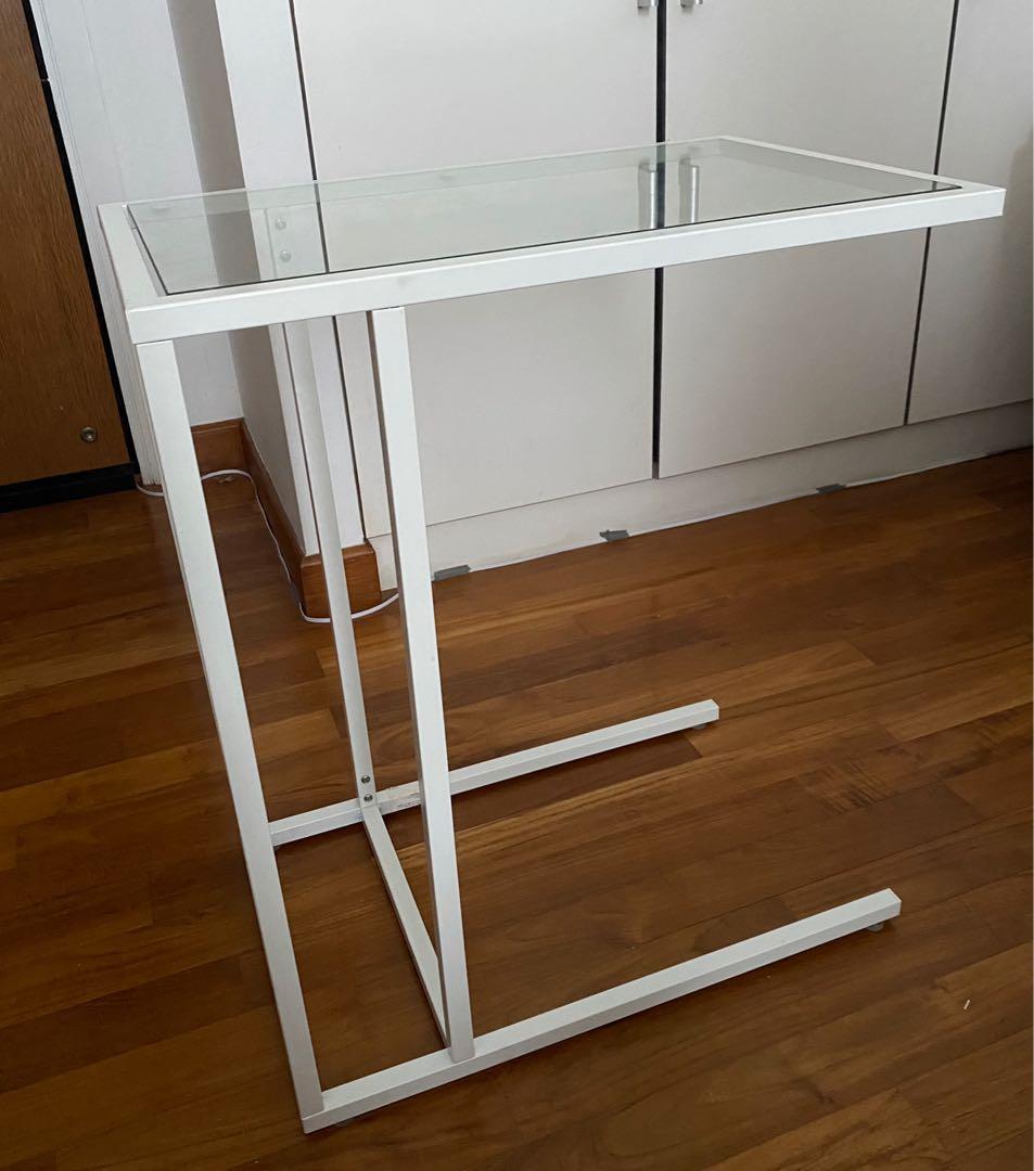IKEA Vittsjo Glass Laptop Stand/Side Table, 35x65 cm, Furniture & Home ...