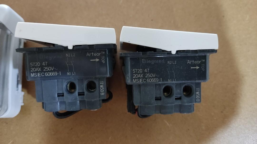 Legrand waterproof switch and housing, TV & Home Appliances, Electrical ...