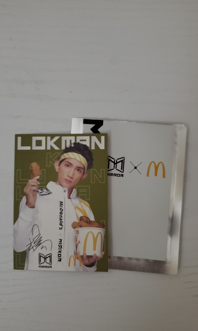 Lokman Mirror Card 麥當勞Mcdonald, 興趣及遊戲, 收藏品及紀念品, 明星周邊 - Carousell