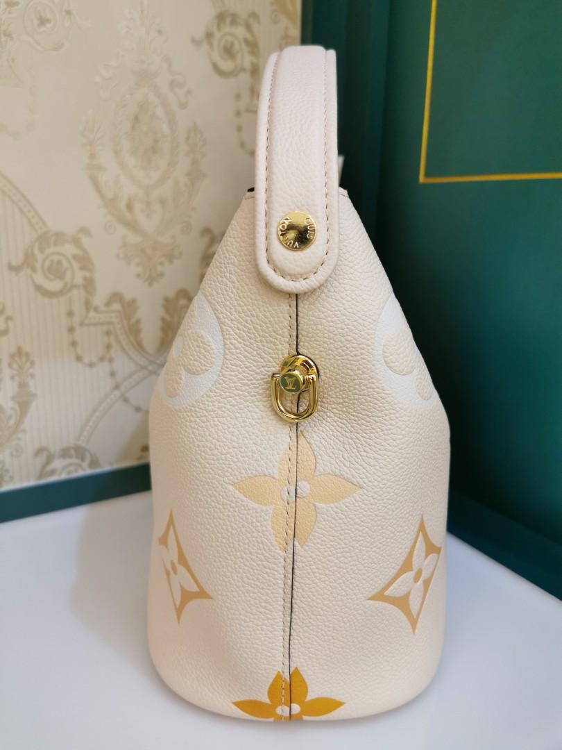 Louis Vuitton LV Marshmallow Hobo Cream/Safran Monogram Empreinte GHW ...