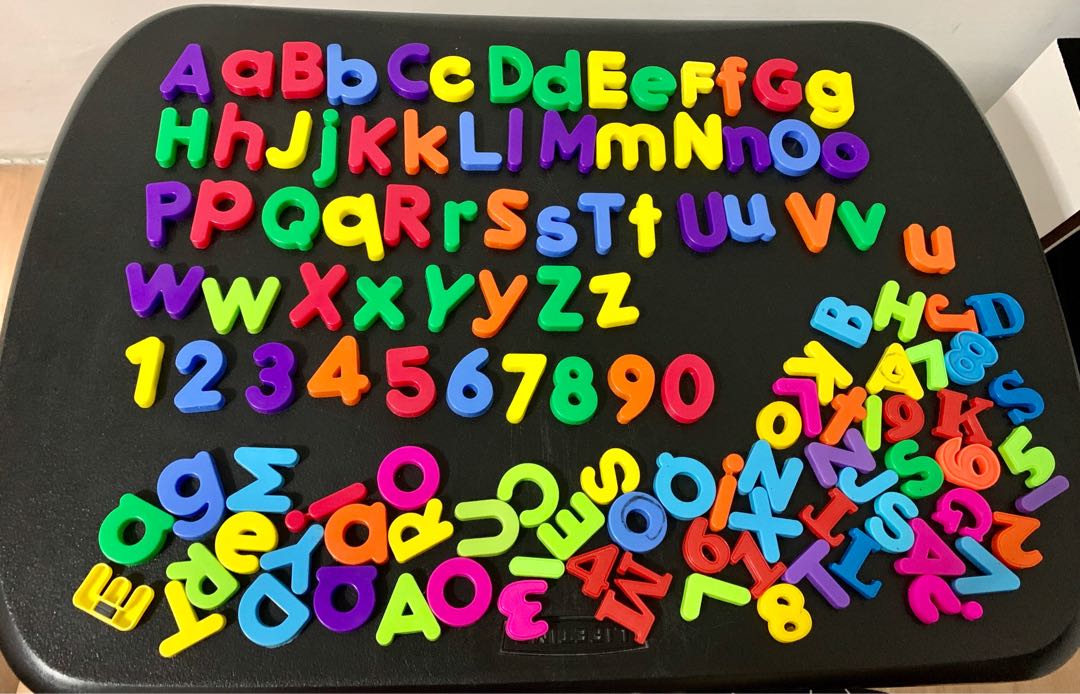 Magnetic Alphabet letters numbers colored TAKE ALL, Hobbies & Toys ...
