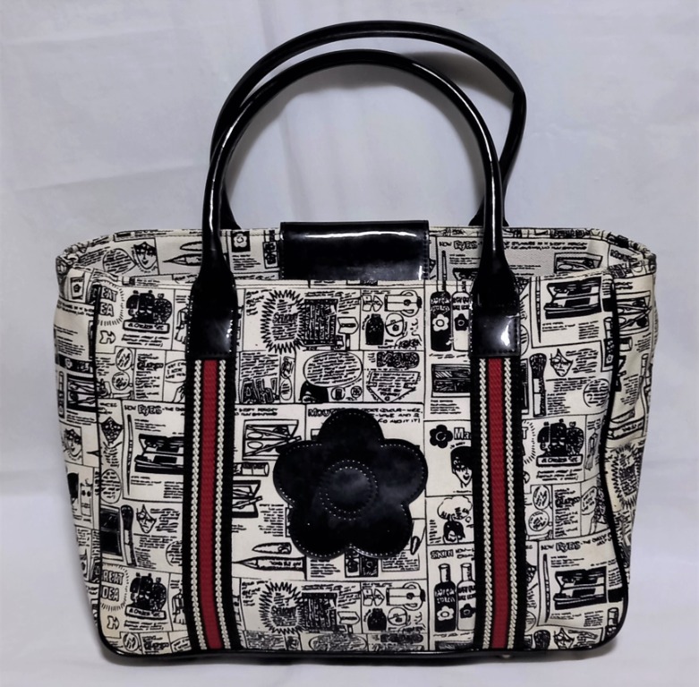 Mary Quant London black and white hand bag / shoulder bag, Women's ...