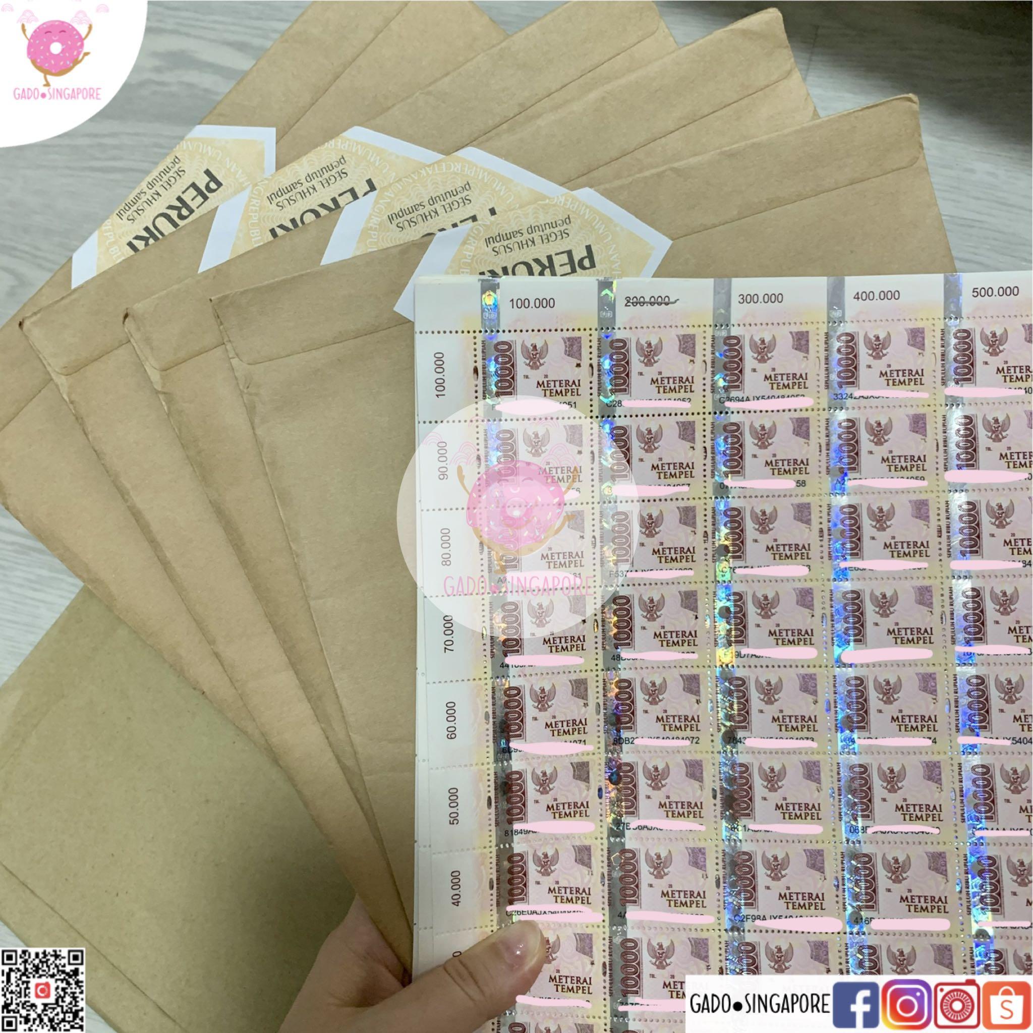 Materai 10000, Legal Stamp, meterai tempel, stamp duty, Everything Else ...