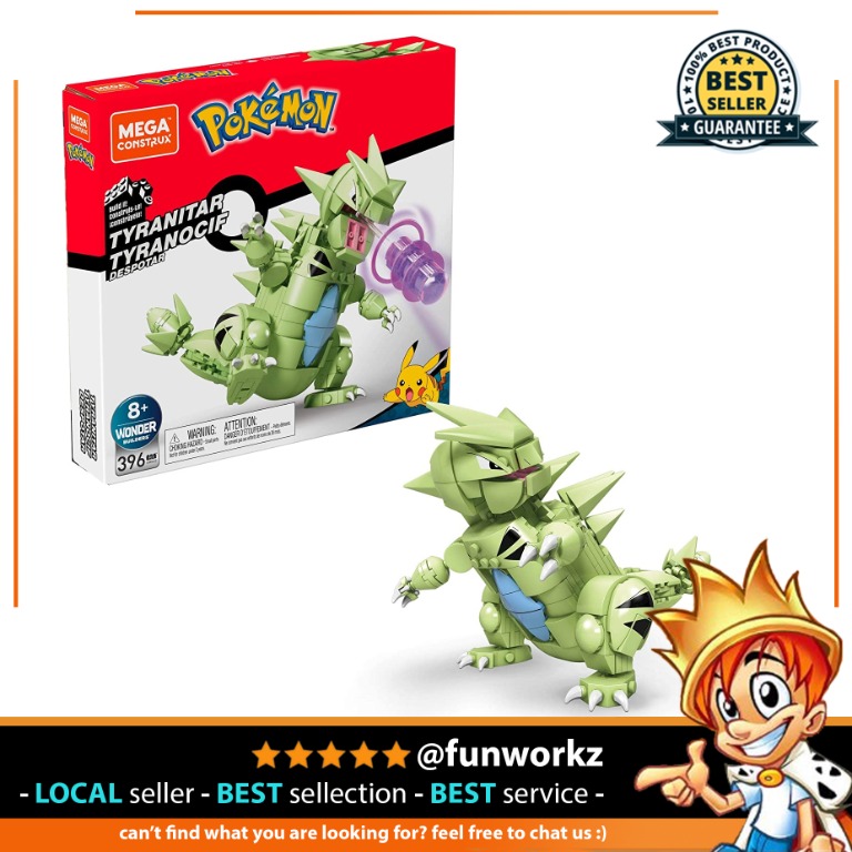 Mega Construx Pokemon Tyranitar Figure Building Set with Battle Action, Multi, Hobbies & Toys ...