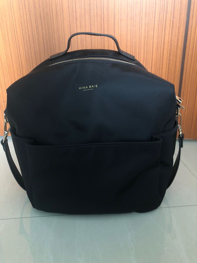 Mina Baie Nylon Mini Stevie in Black and Gold, Babies & Kids, Going Out ...