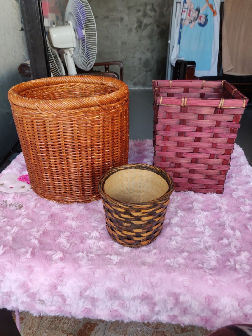 Native Rattan baskets from Japan, Furniture & Home Living, Home Decor ...