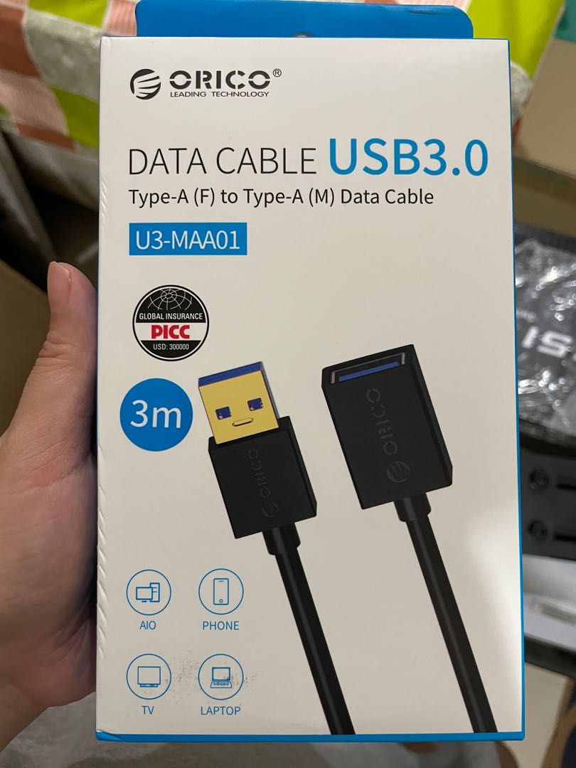 Orico Data Cable 3 meter, Computers & Tech, Parts & Accessories, Cables ...