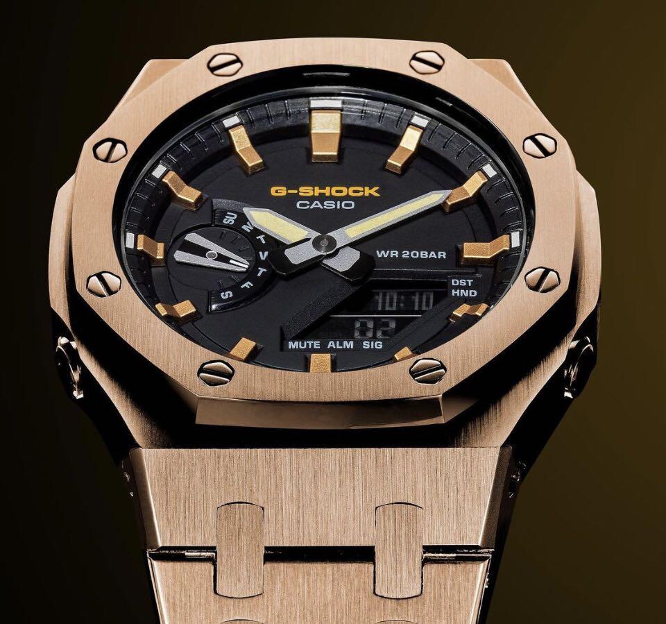 ORIGINAL CASIOAK GA-2100SU-1 WITH CUSTOMISED HOUR MARKERS , FULL ION ...