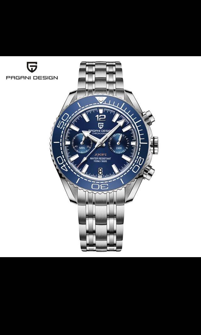 Pagani Design Seamaster Homage Quartz Seiko VK64, Luxury, Watches on ...