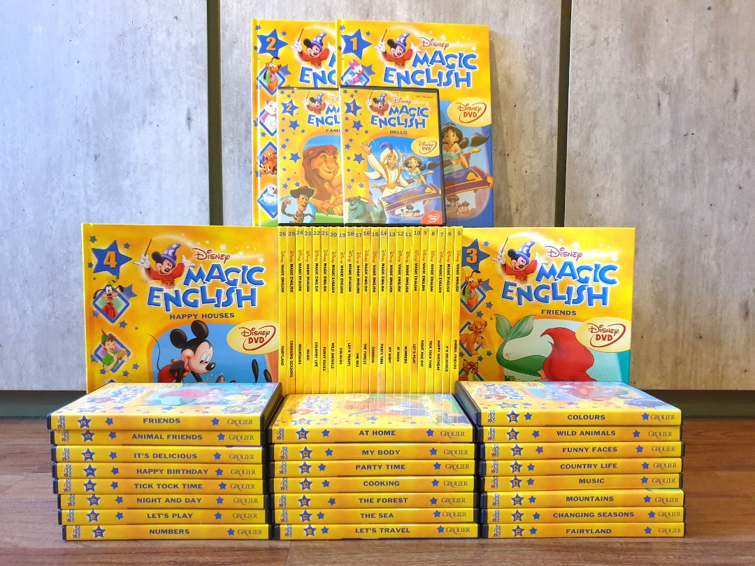 PL: Grolier Disney Magic English Book & DVD Set, Hobbies & Toys, Books ...