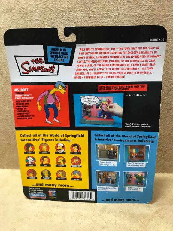 Playmates The Simpsons Ms Botz Action Figure (G 200), 興趣及遊戲, 玩具 & 遊戲類 ...