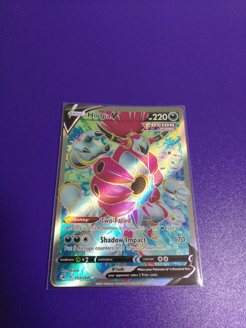Pokemon TCG Hoopa V Full Art Ultra Rare - SS8 Fusion Strike, Hobbies ...