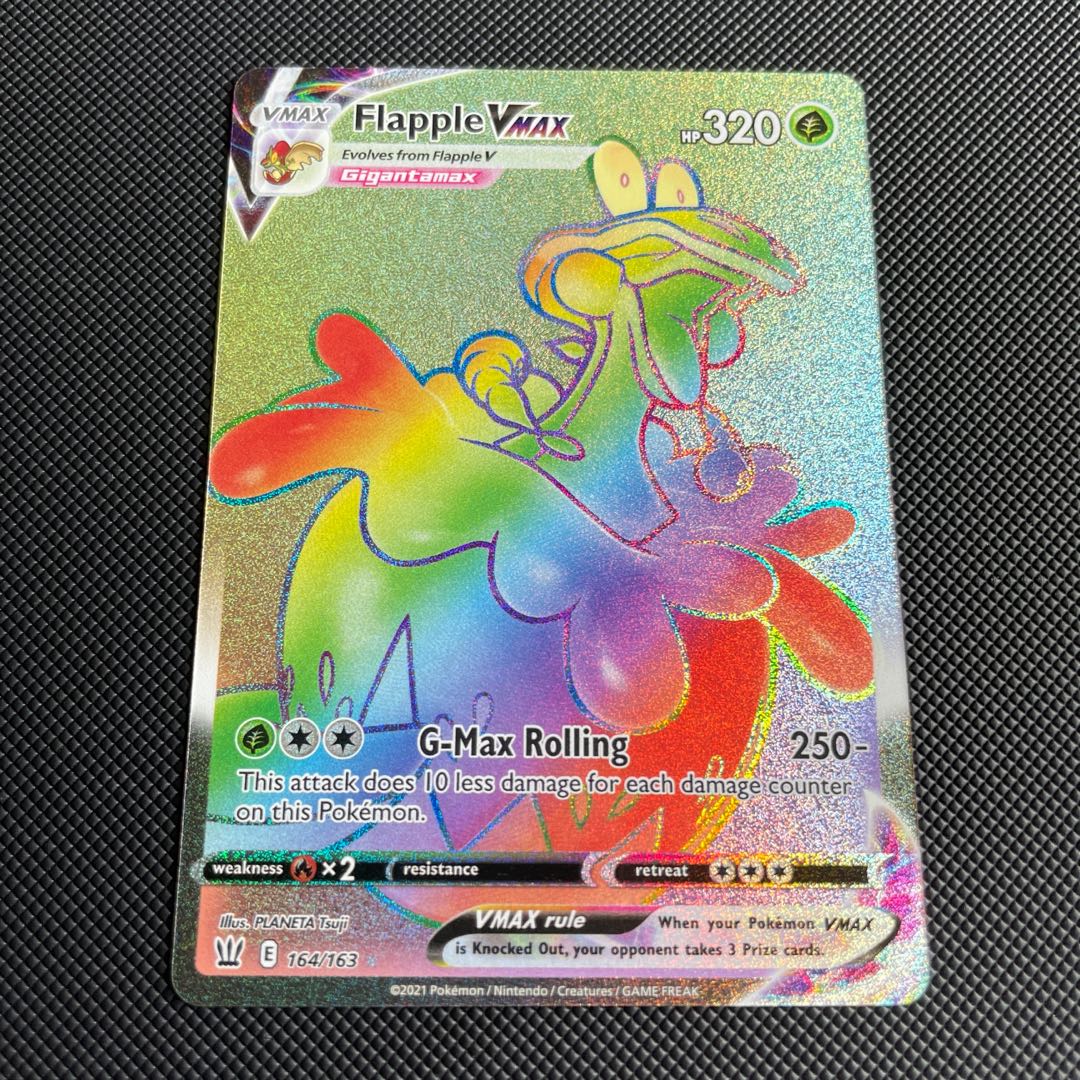 Pokemon TCG HYPER RARE Flapple VMAX rainbow , Hobbies & Toys, Toys ...