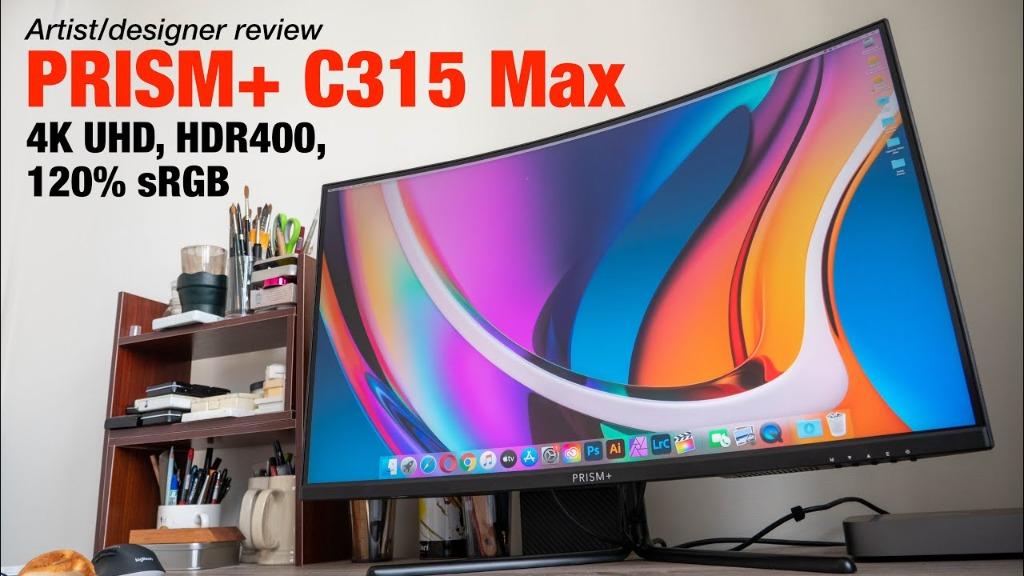PRISM+ C315 MAX 31.5 4K 3840 x 2160Curved FreeSync G-Sync Ready Gaming ...