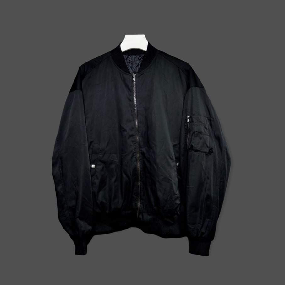 VENCE EXCHANGE OVERSIZED BLACK BOMBER JACKET, Men's Fashion, Coats ...