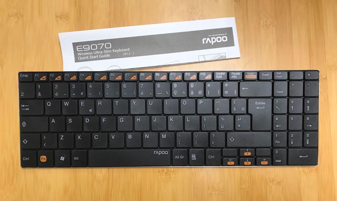 Rapoo E9070 / 雷柏 E9070 歐版-超薄, 電腦＆科技, 電腦周邊及配件, 電腦鍵盤及相關產品 - Carousell