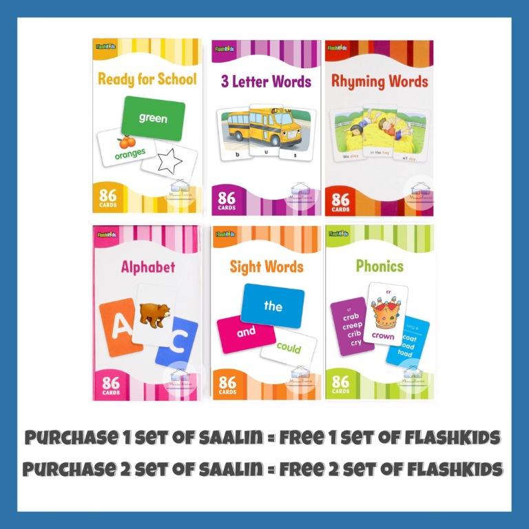 Saalin Sight Words + Phonics Bundle Deal (Kids Flashcards, English ...