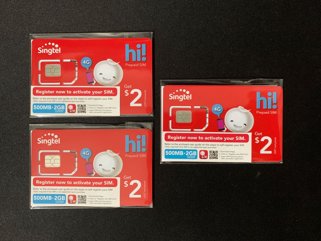 Singtel hi! Prepaid card, Mobile Phones & Gadgets, Mobile & Gadget ...