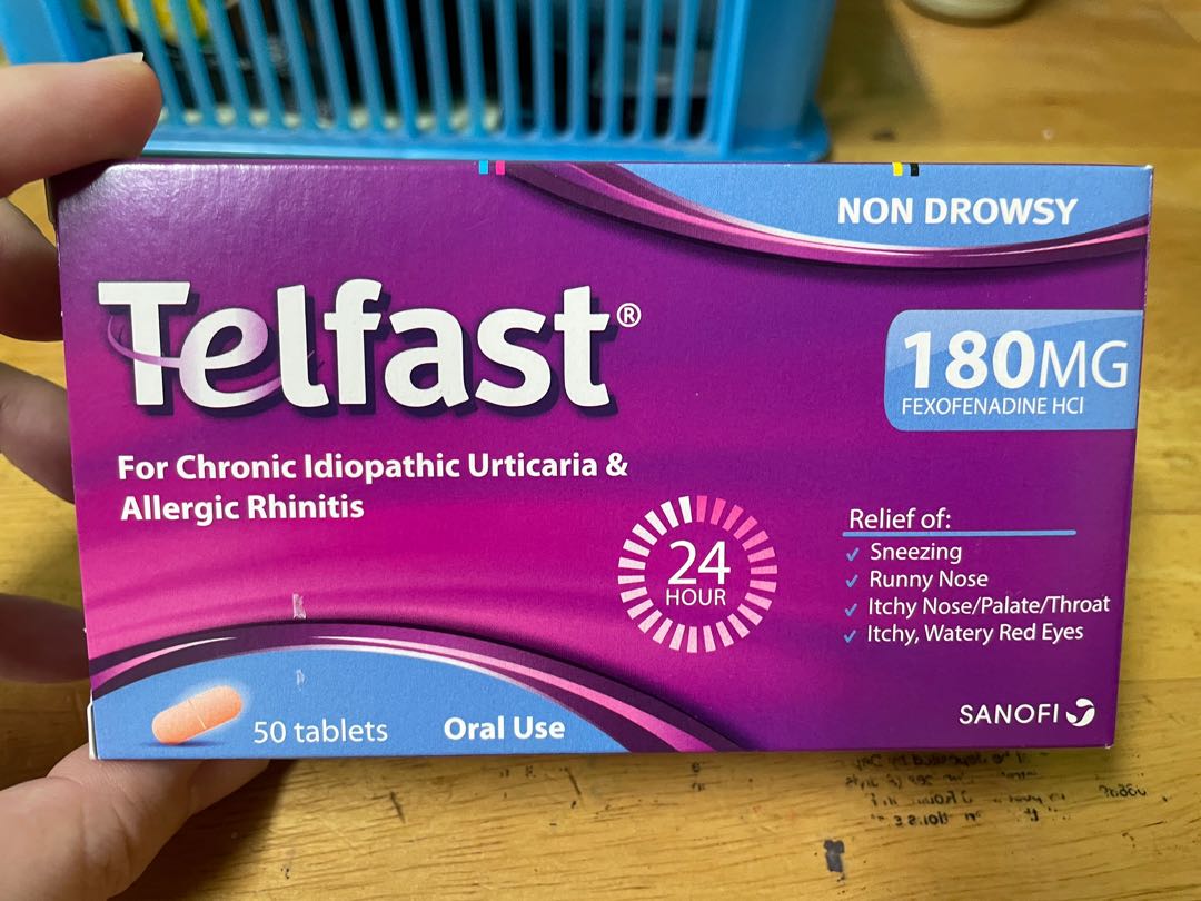 Telfast 180mg, 50 tablets in box, Health & Nutrition, Medical Supplies ...