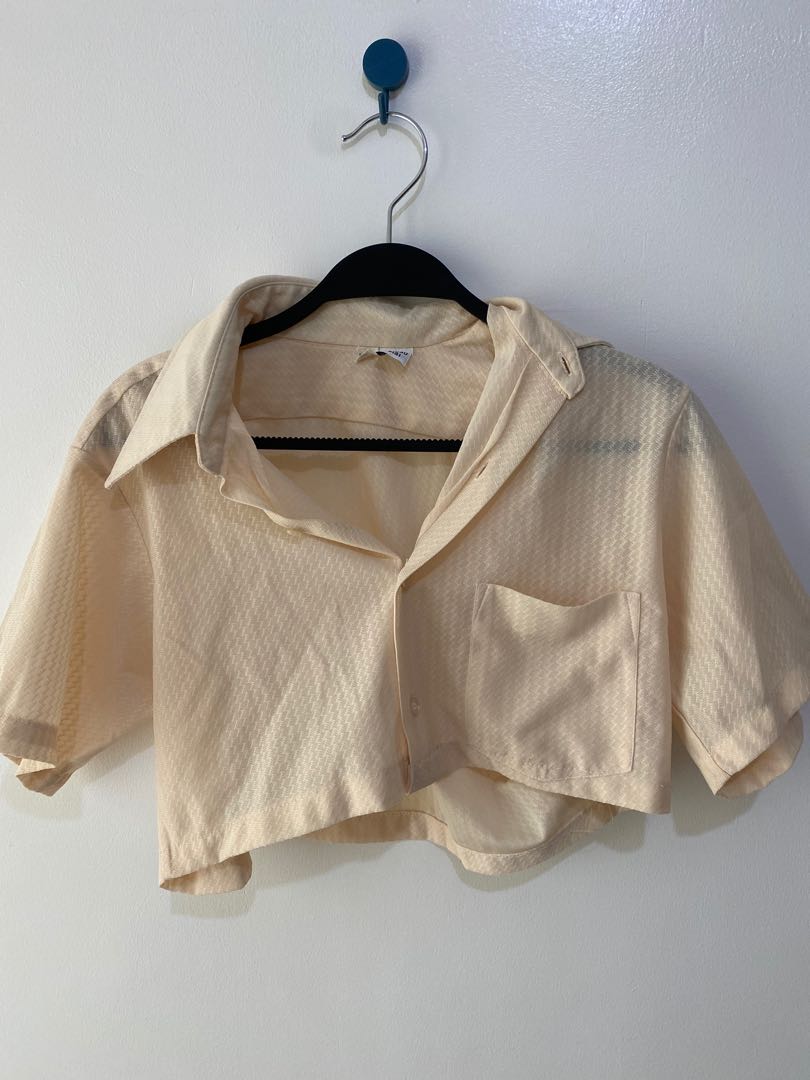 Terno crop top polo and tube, Women's Fashion, Tops, Others Tops on ...