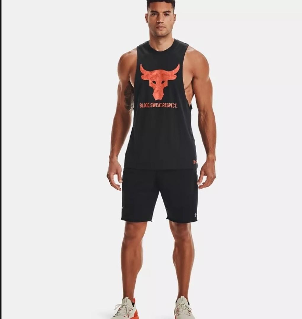 Under Armour Project Rock Tank Top, Men's Fashion, Activewear on Carousell